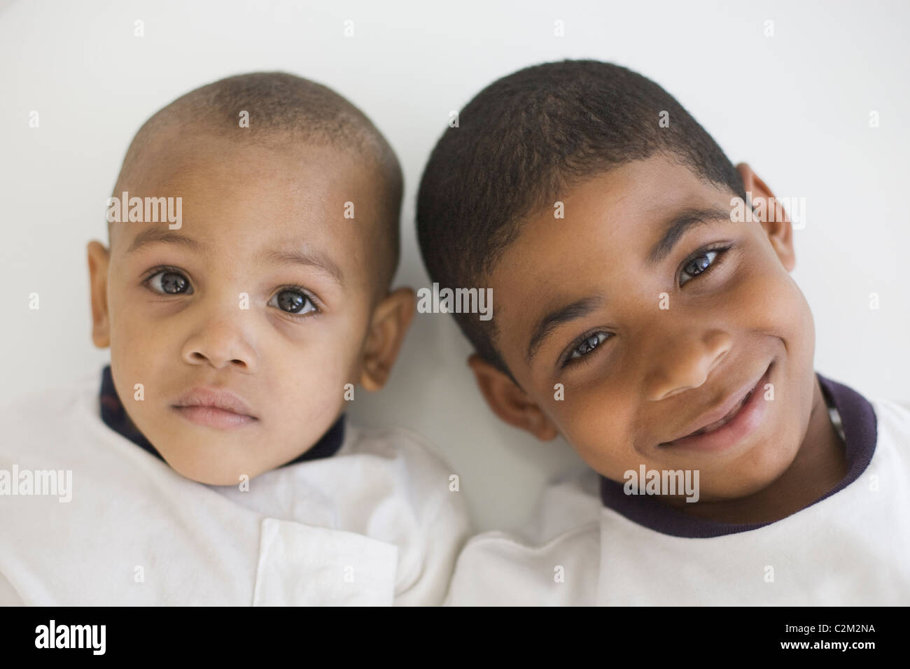 Two African American Young Brothers Stock Photo - Alamy