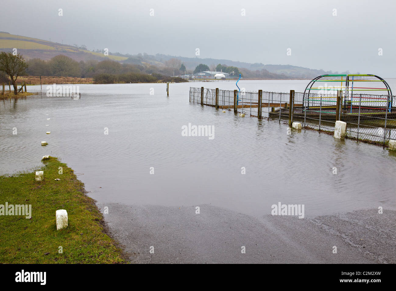 High Tide at Crofty, Gower, Wales Stock Photo - Alamy