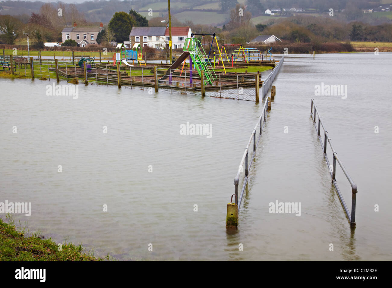 High Tide at Crofty, Gower, Wales Stock Photo - Alamy