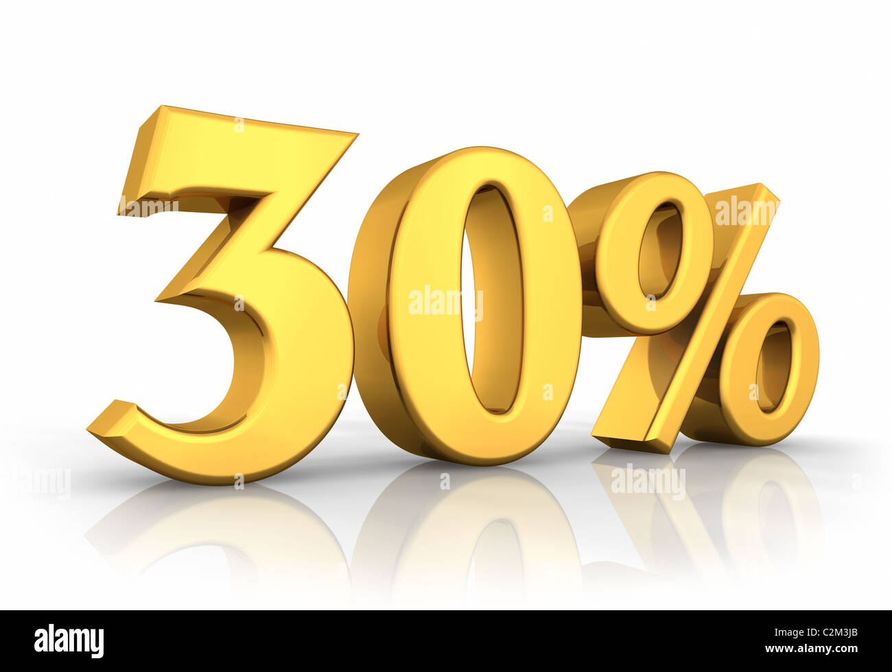 Gold thirty percent, isolated on white background. 30 Stock Photo - Alamy