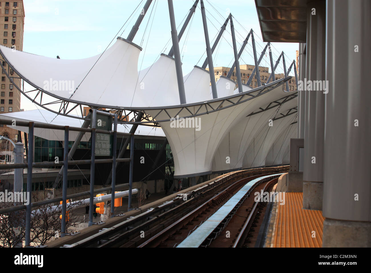 Newly opened Detroit interchange, Rosa Parks Transit Center, for ...