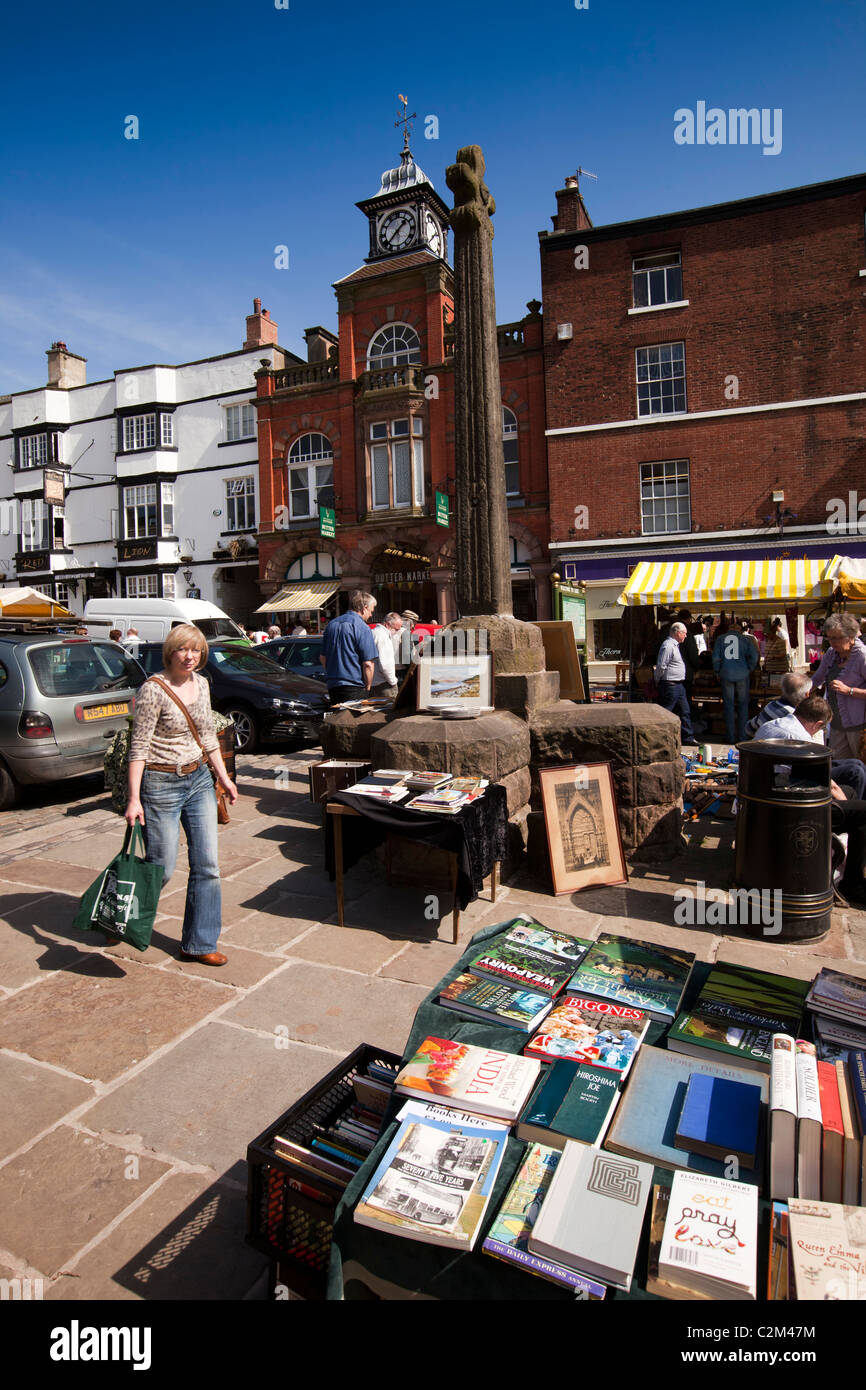 UK, England, Staffordshire, Leek, town centre, Market Place, Saturday ...