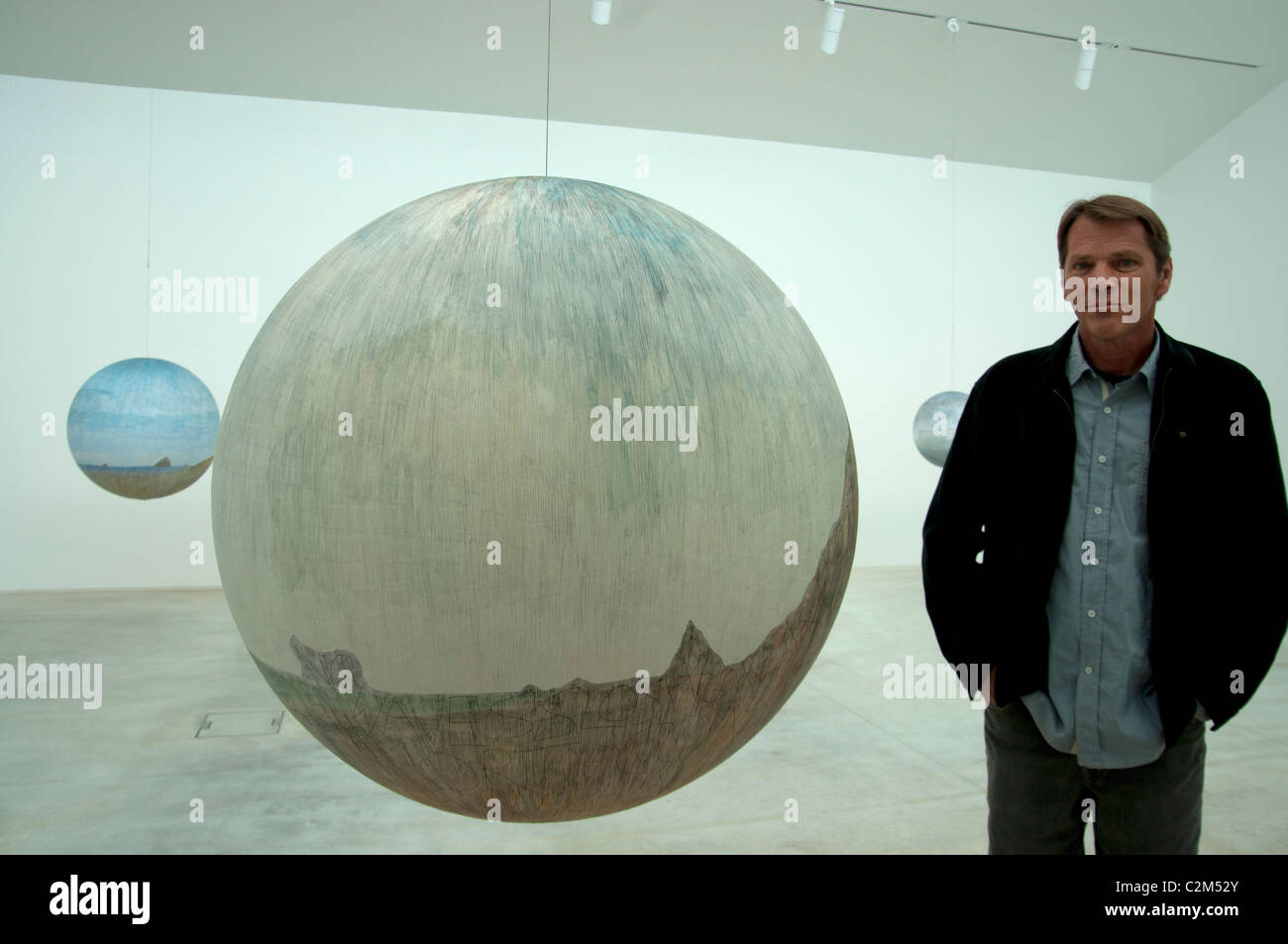 Russell Crotty with his installation at the turner Contemporary Gallery ...