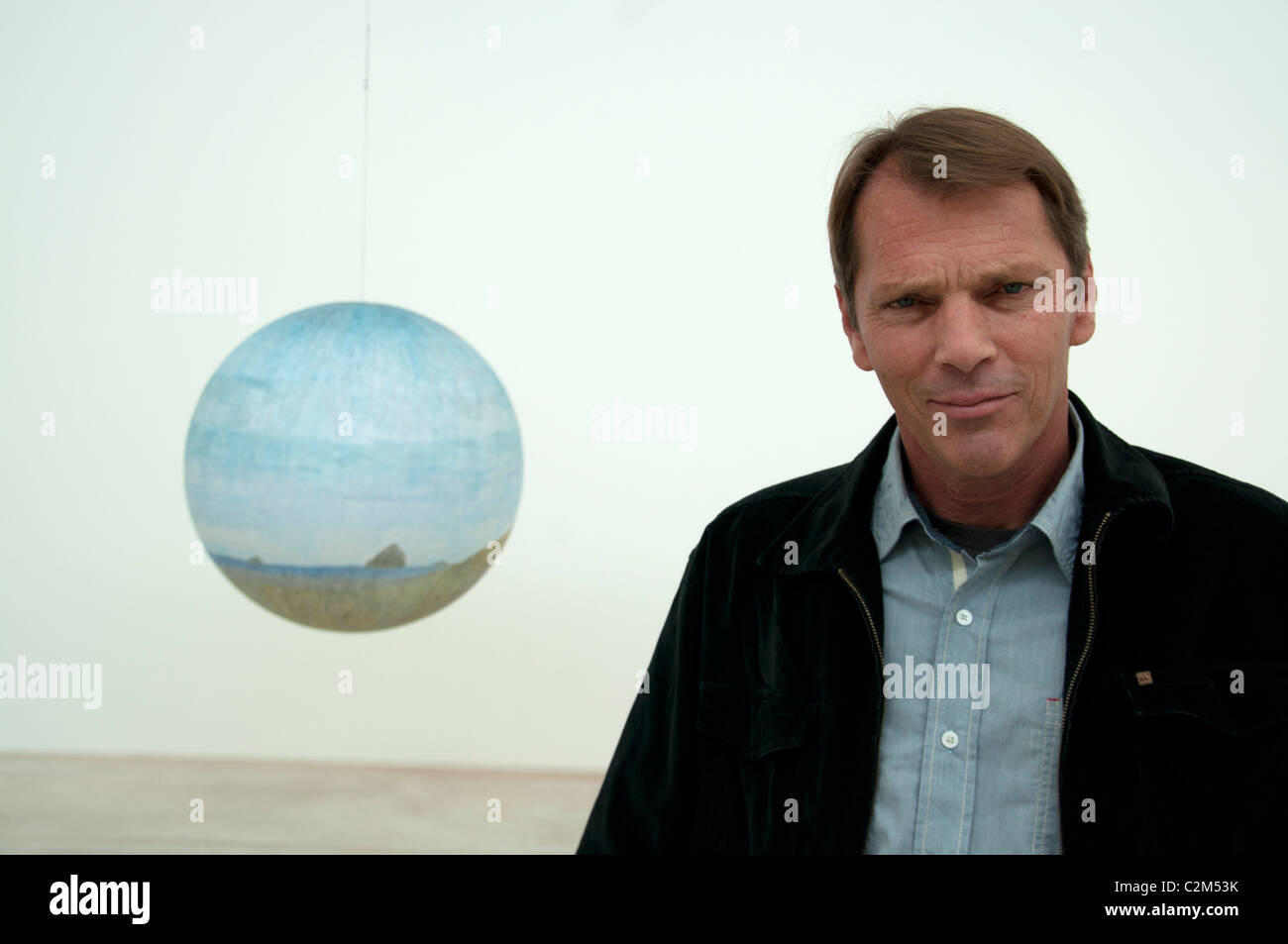 Russell Crotty with his installation at the turner Contemporary Gallery ...