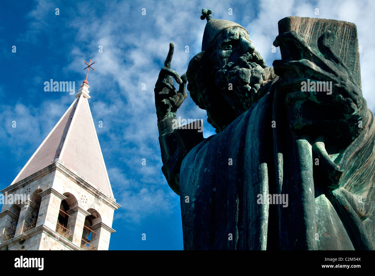 A typical sculpture of Gregory Nin, Grgur Ninski, in the ancient city ...