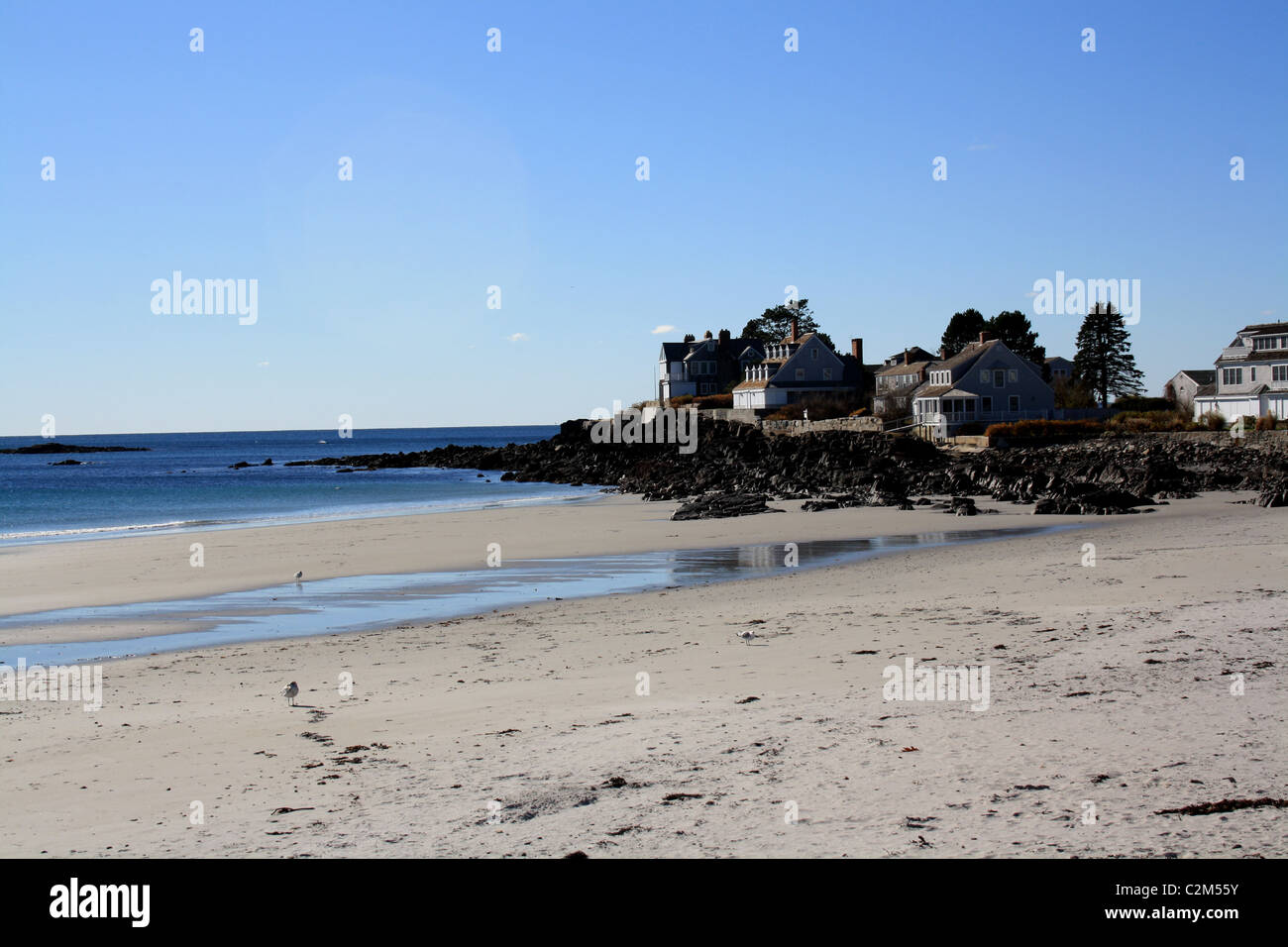 KENNEBUNKPORT BEACH KENNEBUNKPORT MAINE USA 31 October 2010 Stock Photo ...