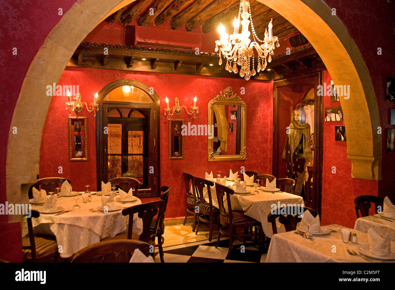 Beit Sissi Palace Restaurant Aleppo romantic Syria Stock Photo - Alamy