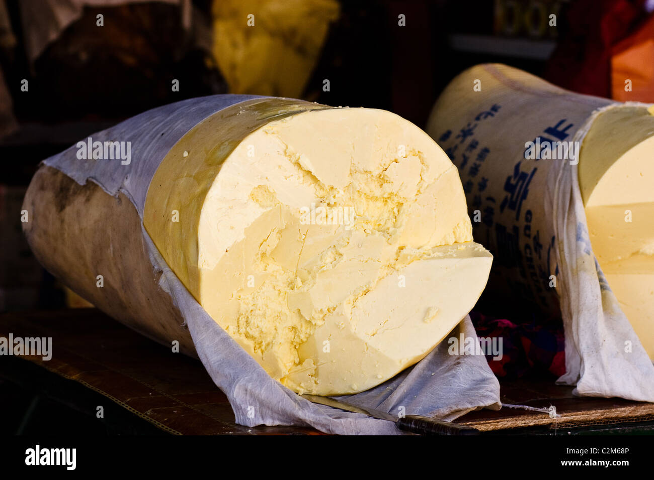 Yak butter for sale in Lhasa Stock Photo - Alamy