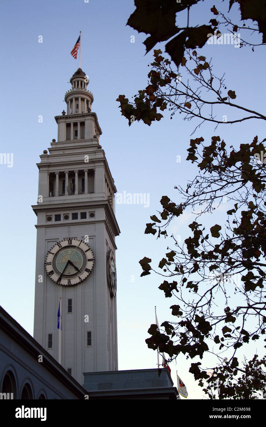 FERRY BUILDING CLOCK TOWER SAN FRANCISCO USA 10 November 2010 Stock ...