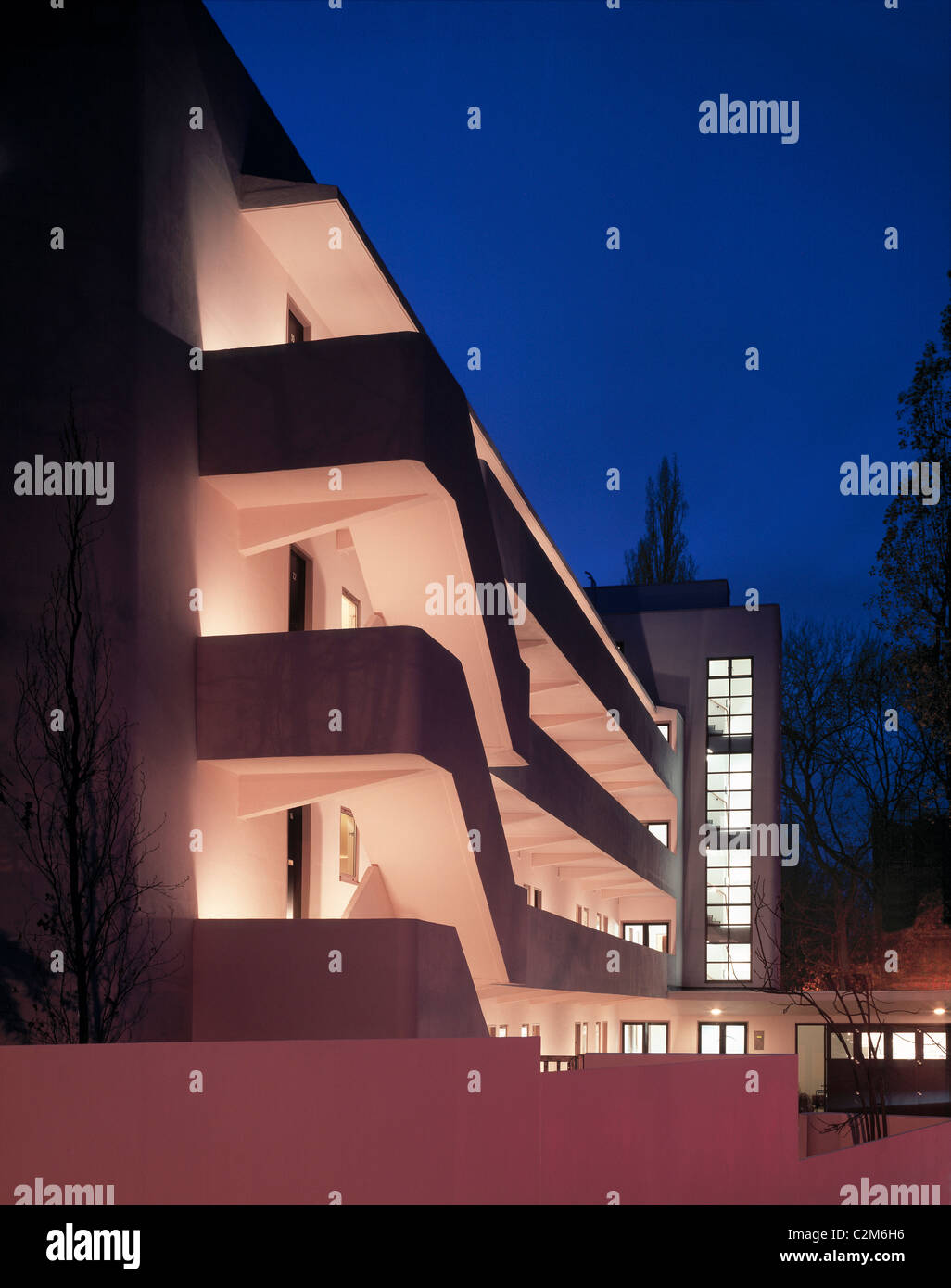 Isokon Flats, Lawn Road, Belsize Park, NW3. Built 1933 - 34, restored ...