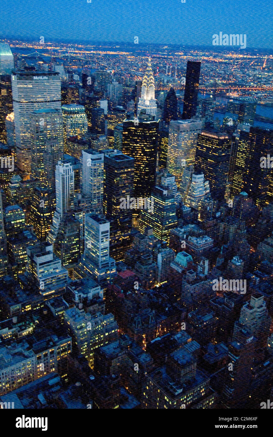 Night view of New York City, NY, USA Stock Photo - Alamy
