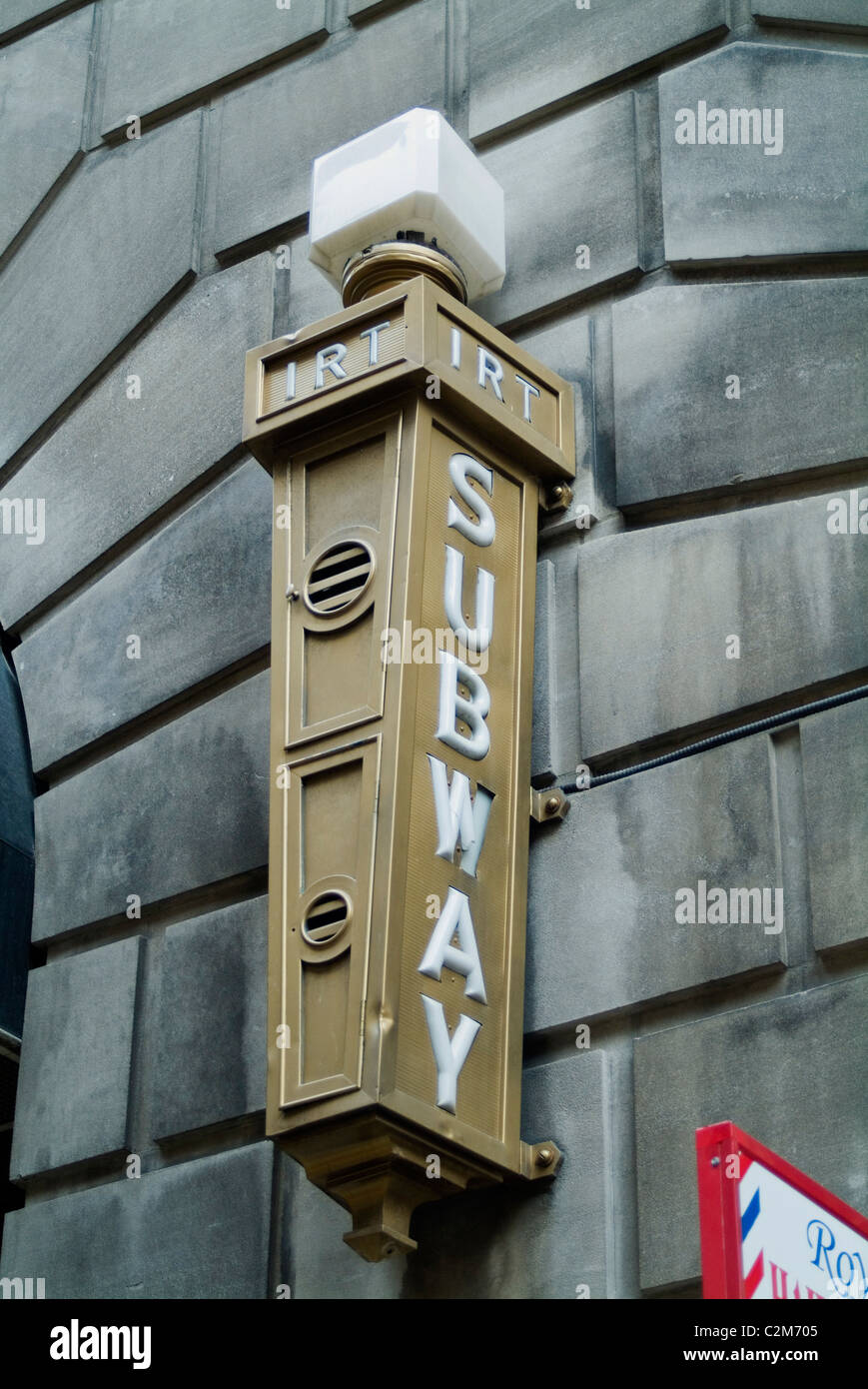 IRT (subway) sign, New York City, NY, USA Stock Photo - Alamy