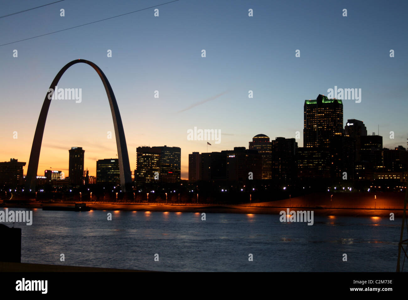 GATEWAY ARCH SUNSET - JEFFERSON NATIONAL EXPANSION MEMORIAL ST. LOUIS ...