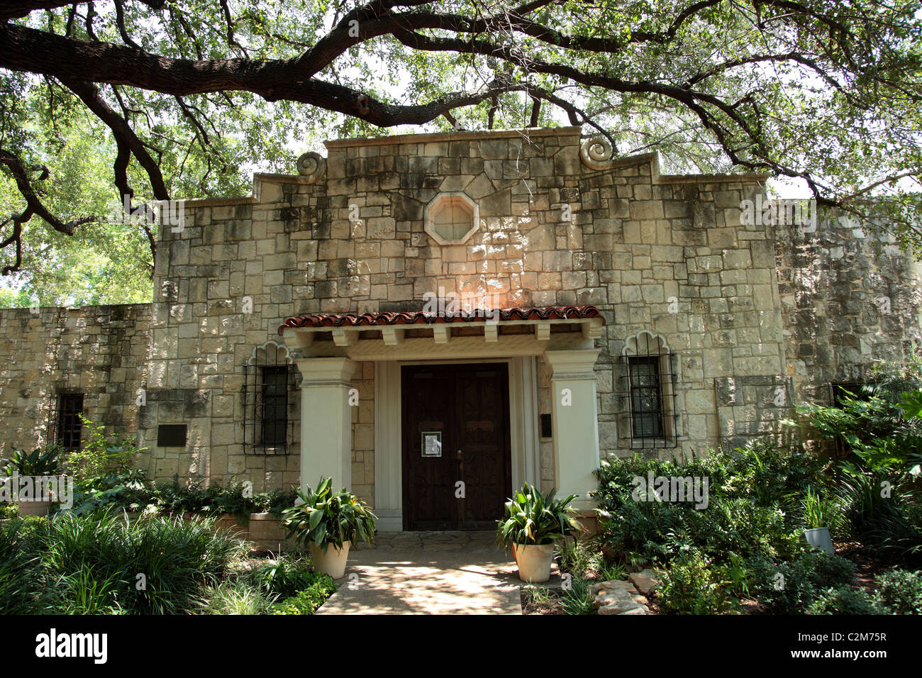 Library on the grounds of the Alamo in San Antonio, Texas Stock Photo ...