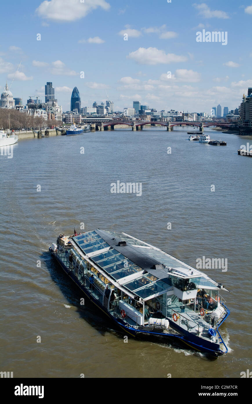 Tourist Boat on the river Thames, London Stock Photo - Alamy