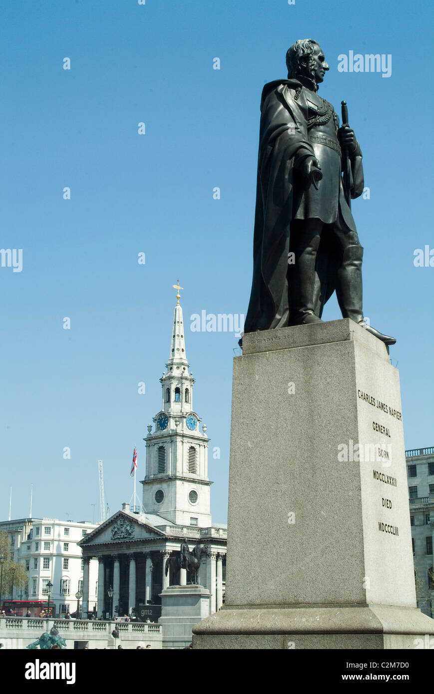 Trafalgar Square, London - General Sir Charles James Napier Stock Photo ...