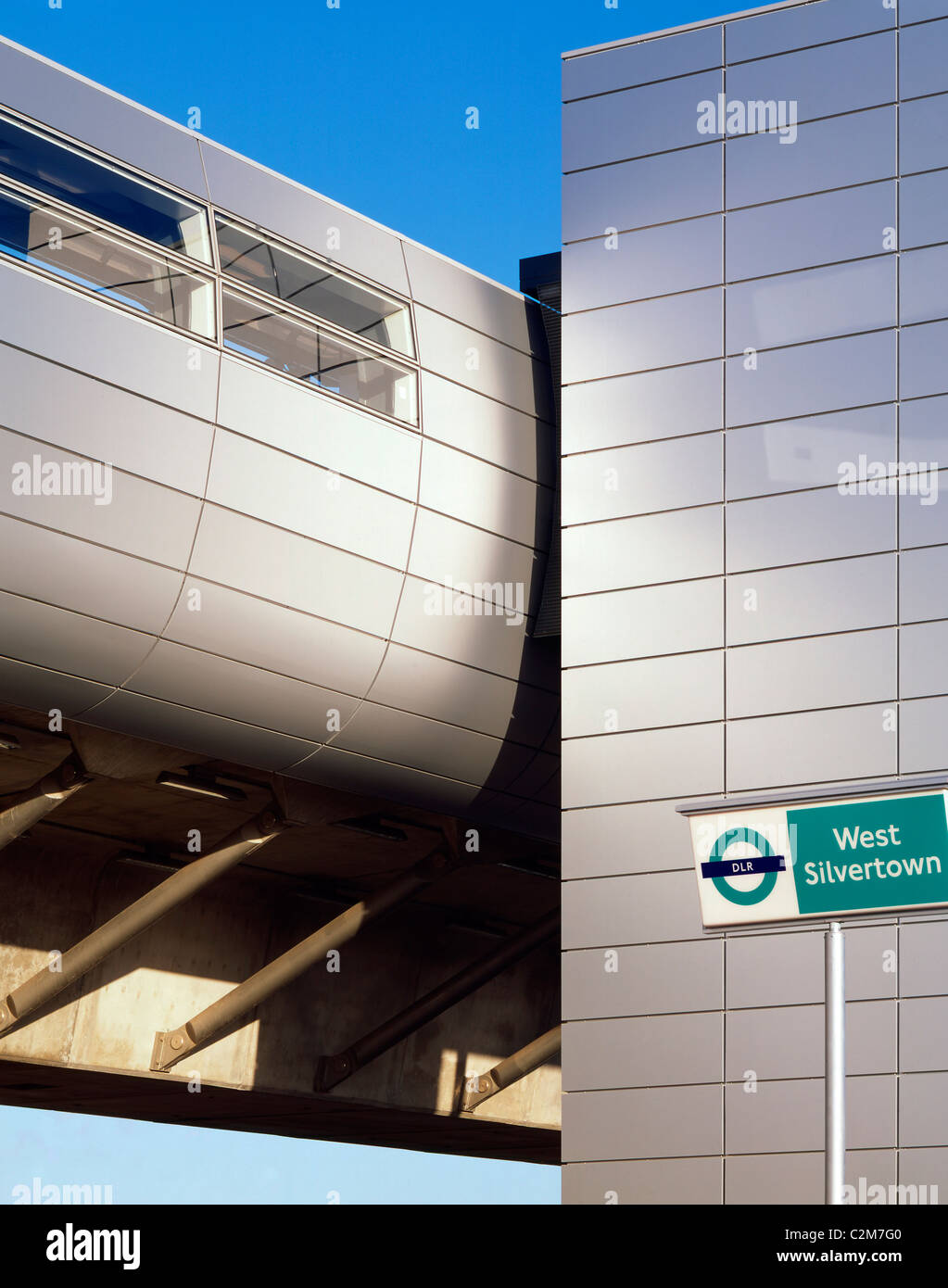 West Silvertown DLR Station, Docklands Light Railway Extension, London ...