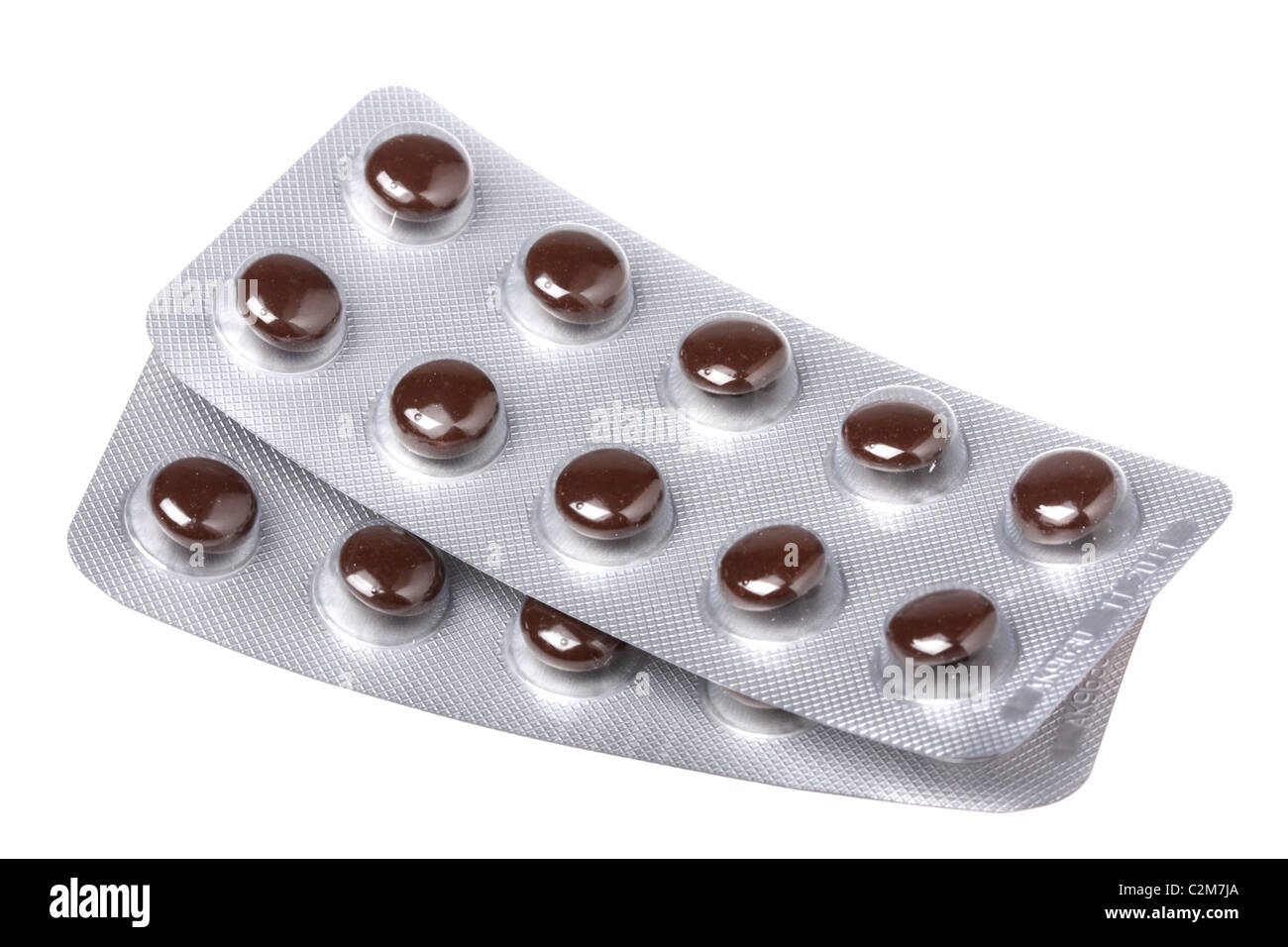 Blister packs of pills isolated on white background Stock Photo - Alamy