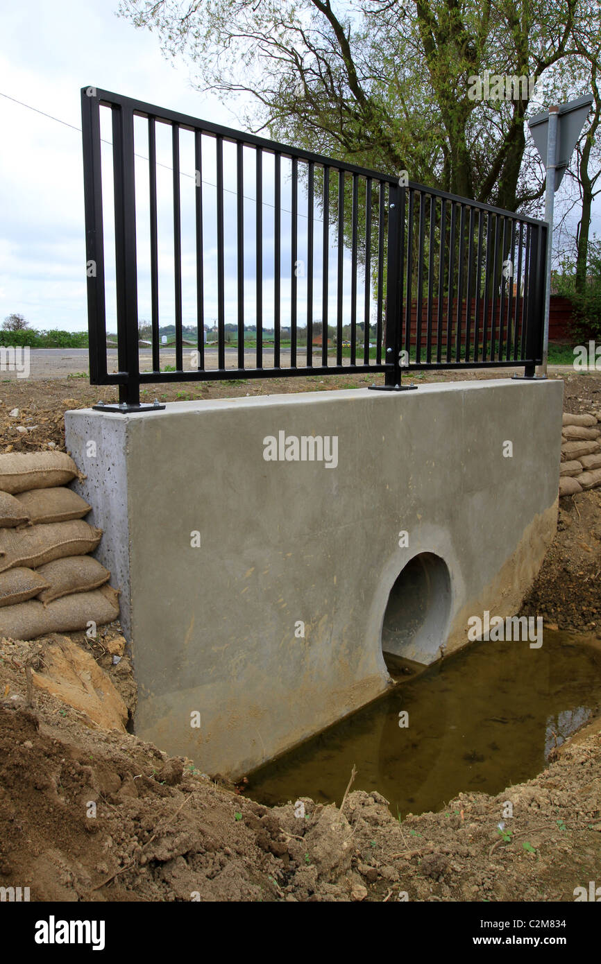 Culvert, channel water, underneath road, railway, embankment, drainage ...