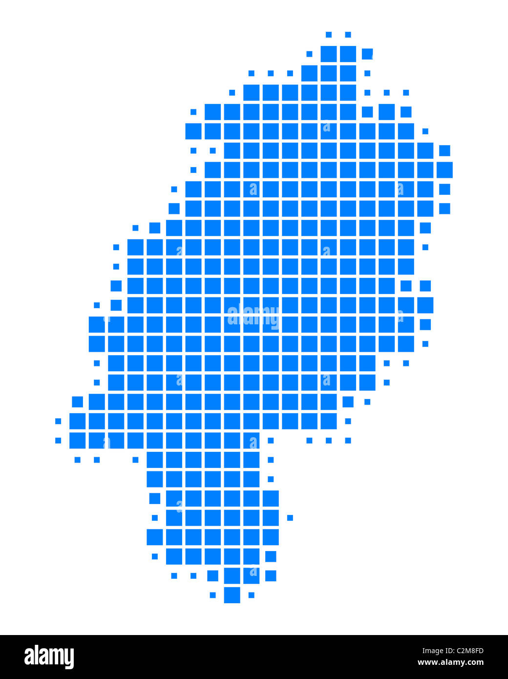 Map of Hesse Stock Photo - Alamy