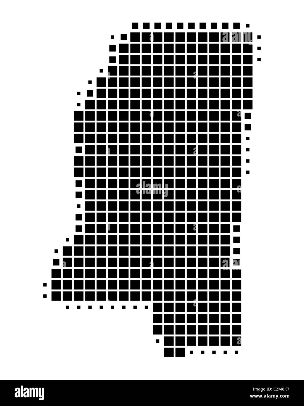 Black map state mississippi Cut Out Stock Images & Pictures - Alamy