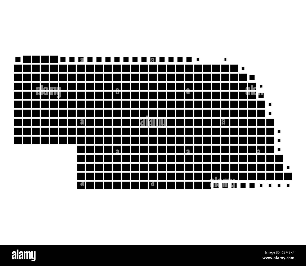 Nebraska map Black and White Stock Photos & Images - Alamy