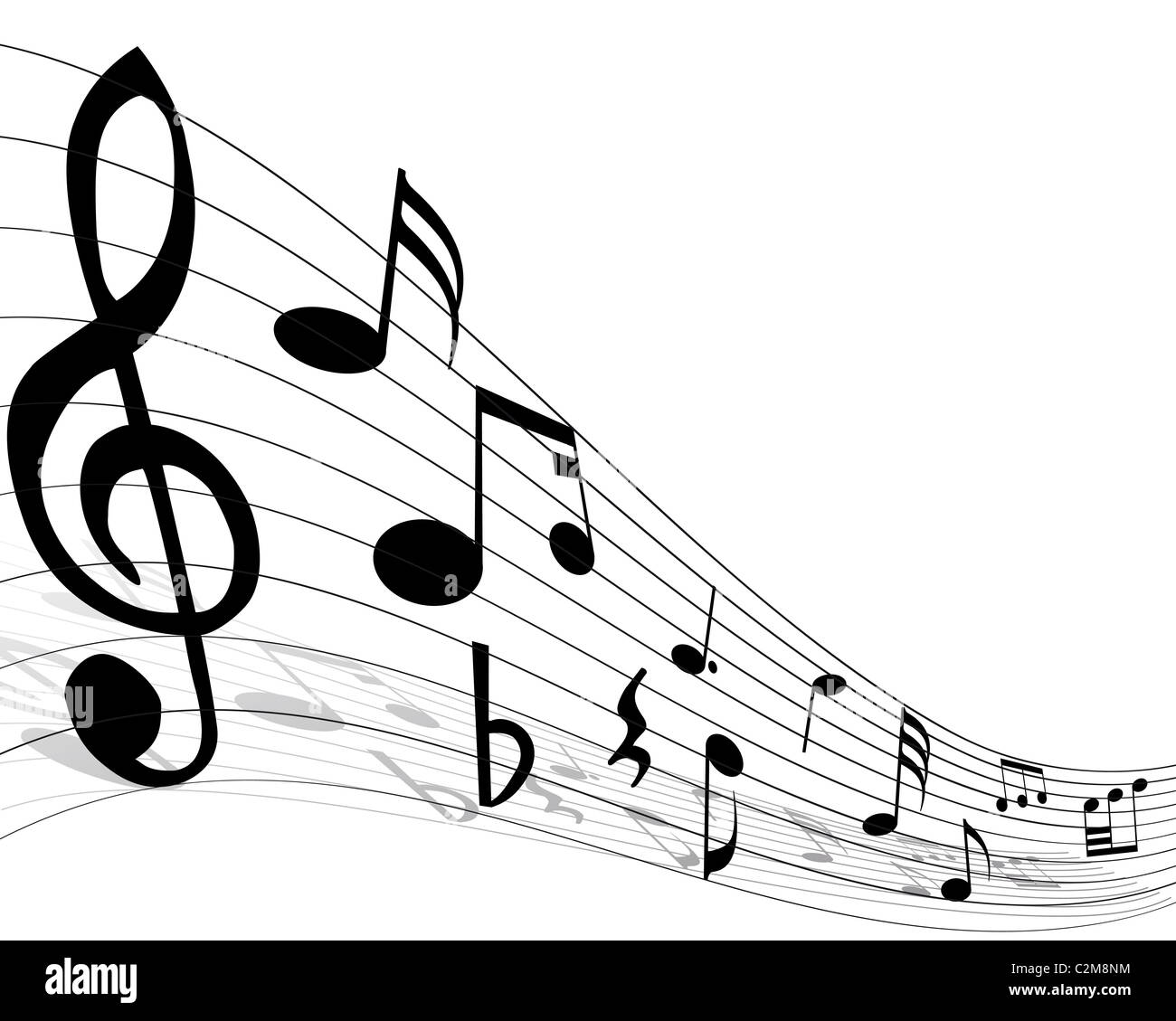 Grey musical notes pattern hi-res stock photography and images - Alamy