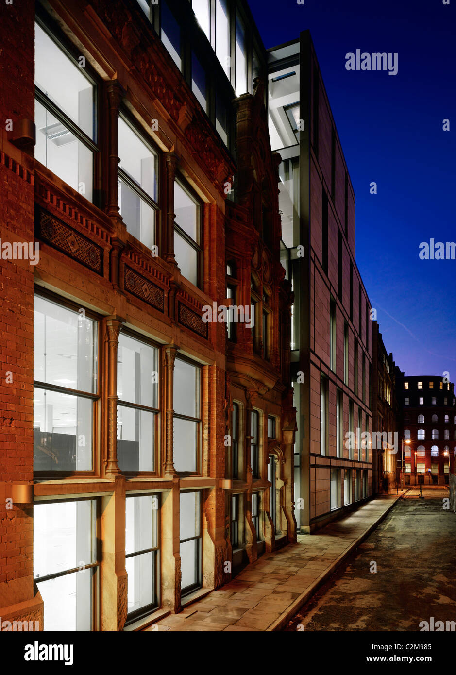 Manchester night street scene hi-res stock photography and images - Alamy