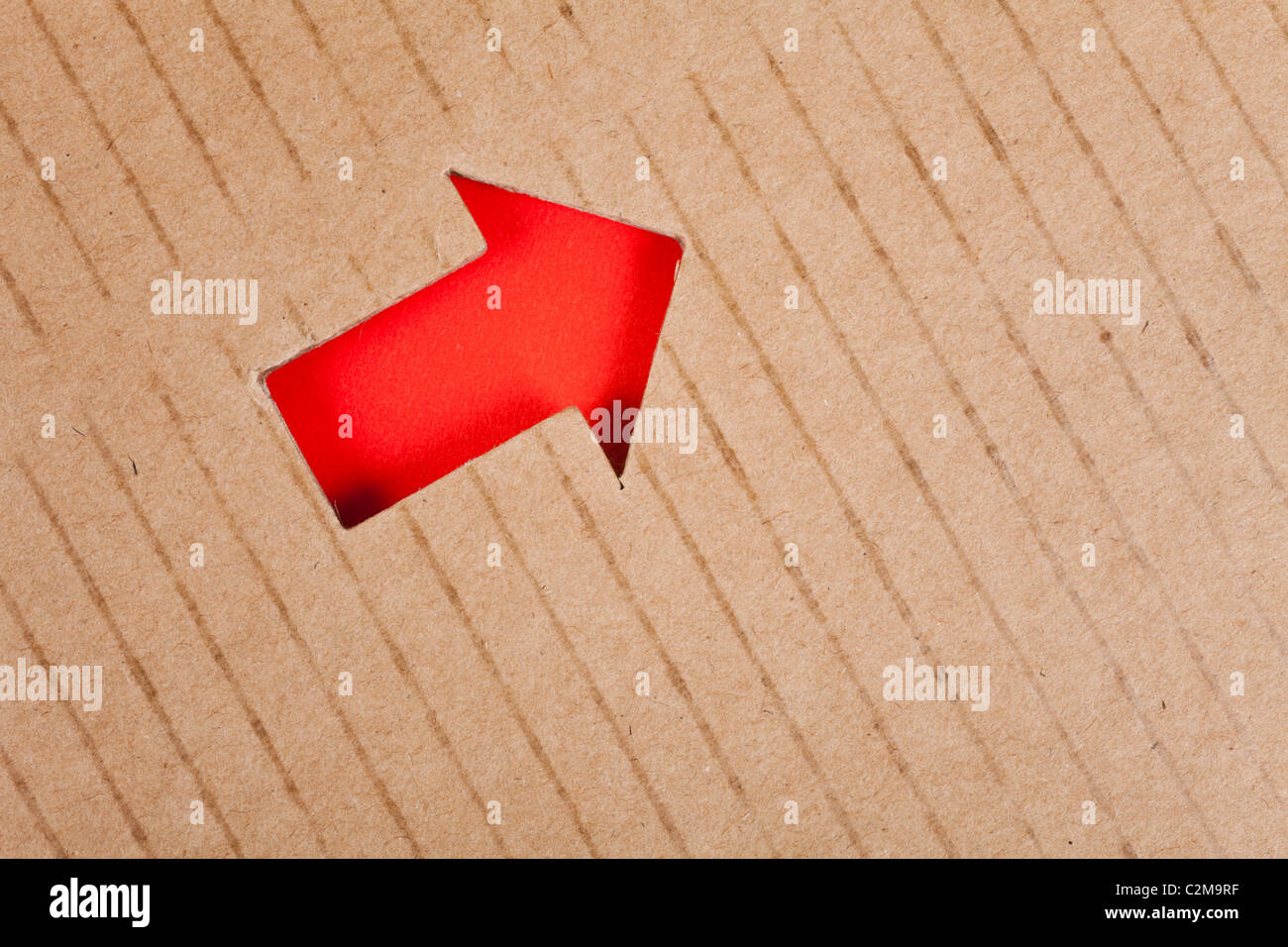 Arrow Sign and cardboard for background Stock Photo - Alamy