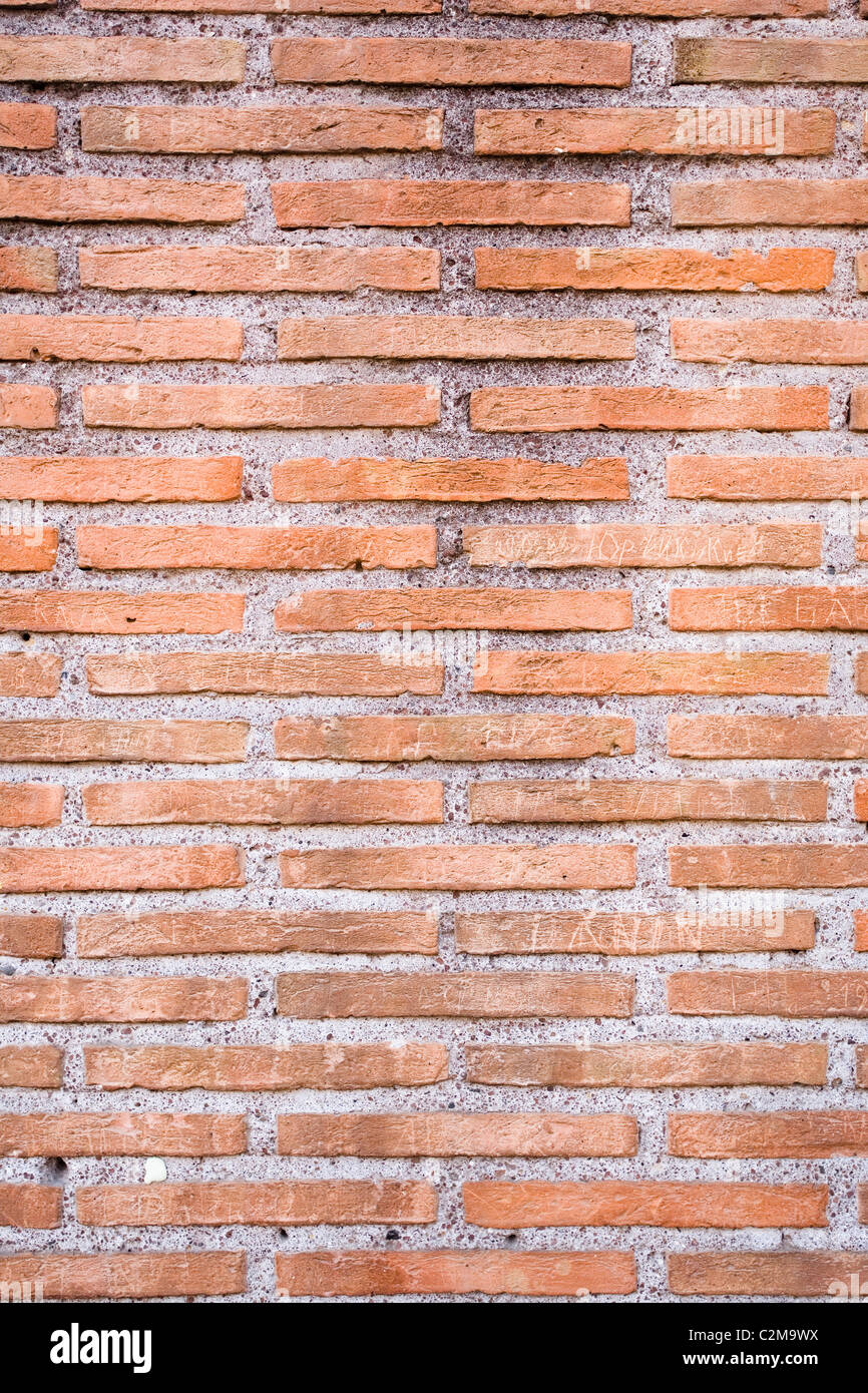 Roman brickwork at the Colosseum, Rome, Italy Stock Photo - Alamy