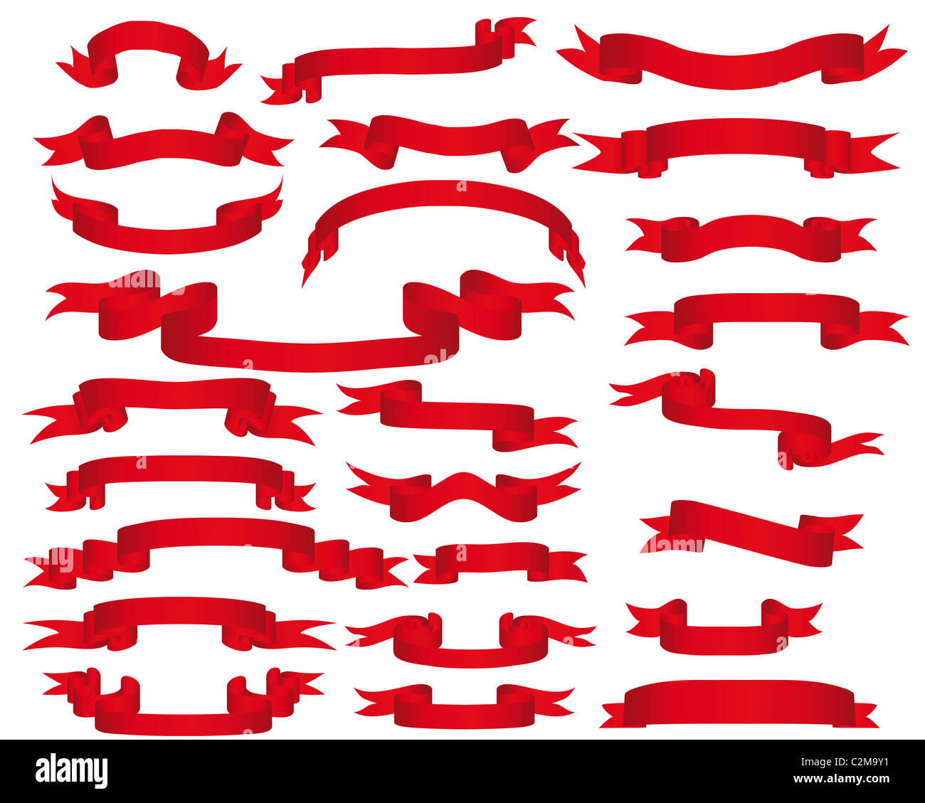 Set of different vector ribbons for design use Stock Photo - Alamy