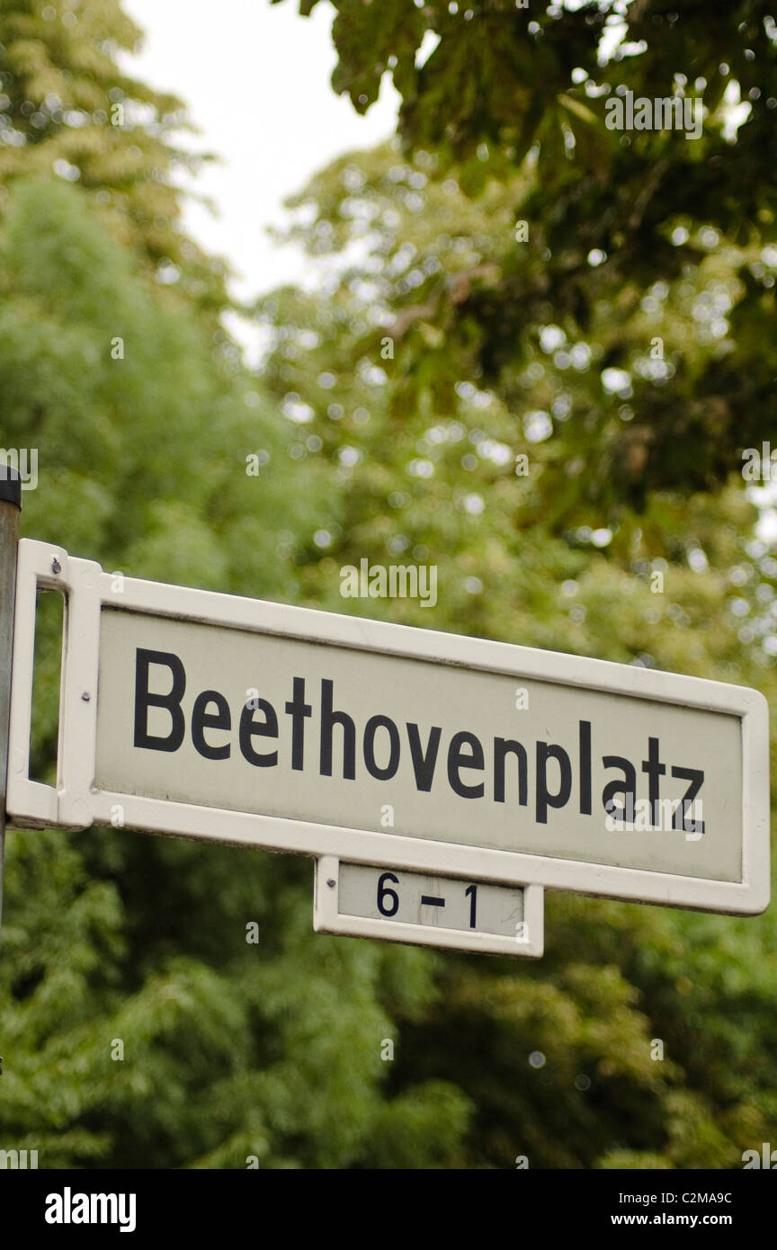 A street sign for Beethovenplatz in Bonn, Germany Stock Photo - Alamy