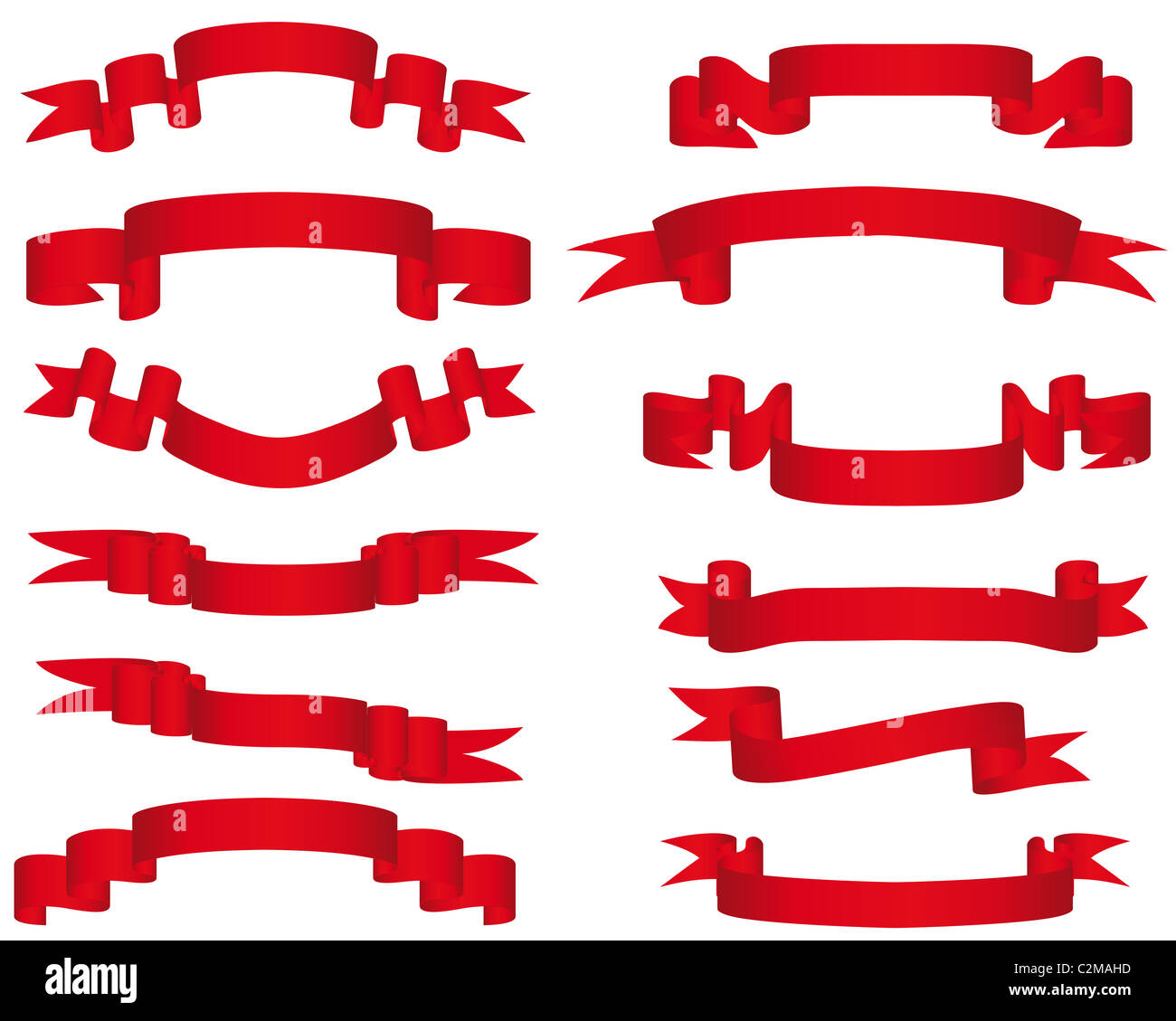 Set of different vector ribbons for design use Stock Photo - Alamy