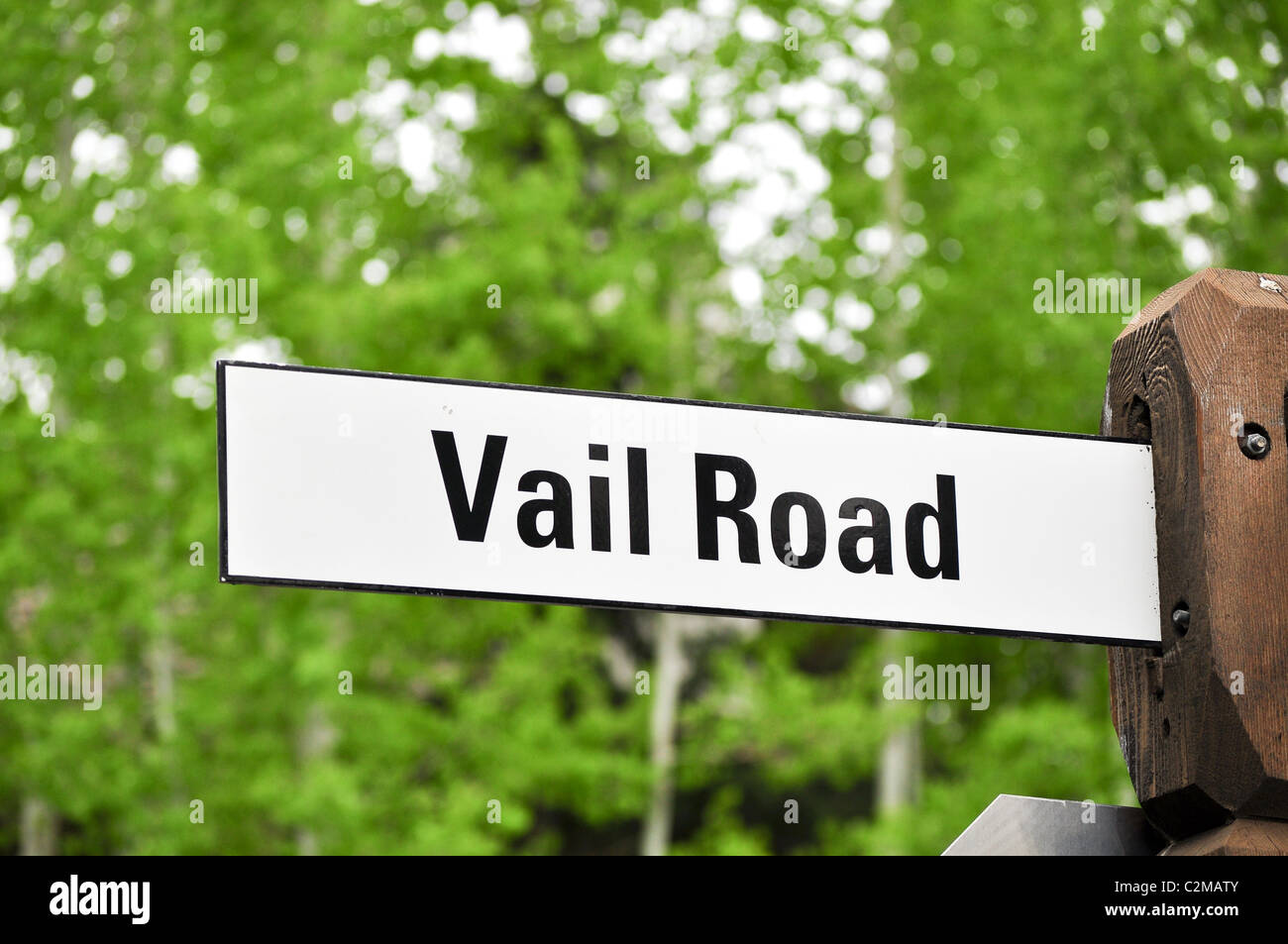 outdoor signage vail colorado Stock Photo - Alamy