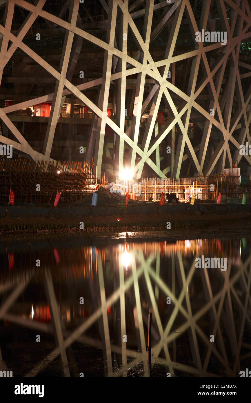 Olympic stadium birds nest beijing architects hi-res stock photography ...
