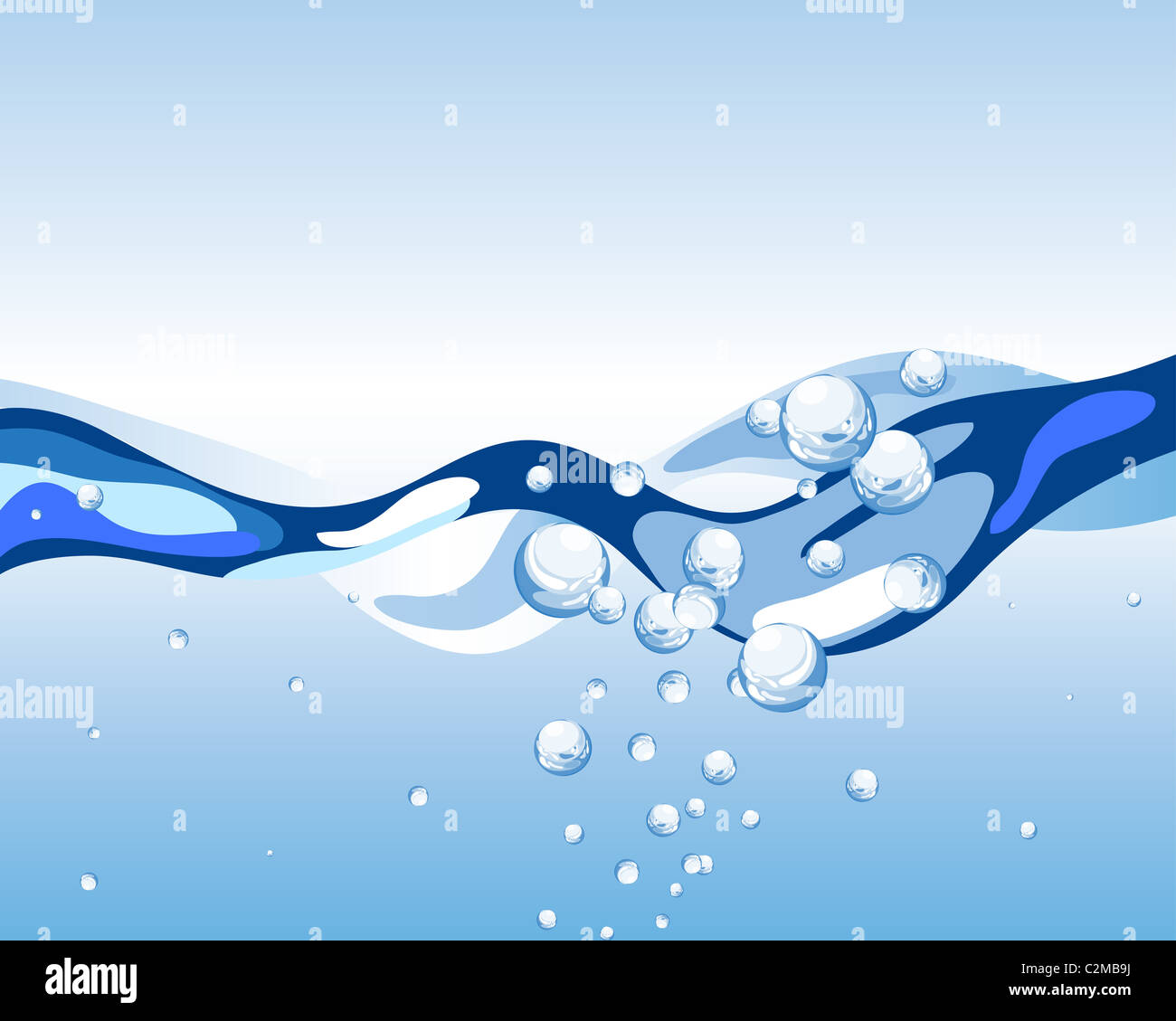Abstract water vector background with bubbles of air Stock Photo - Alamy