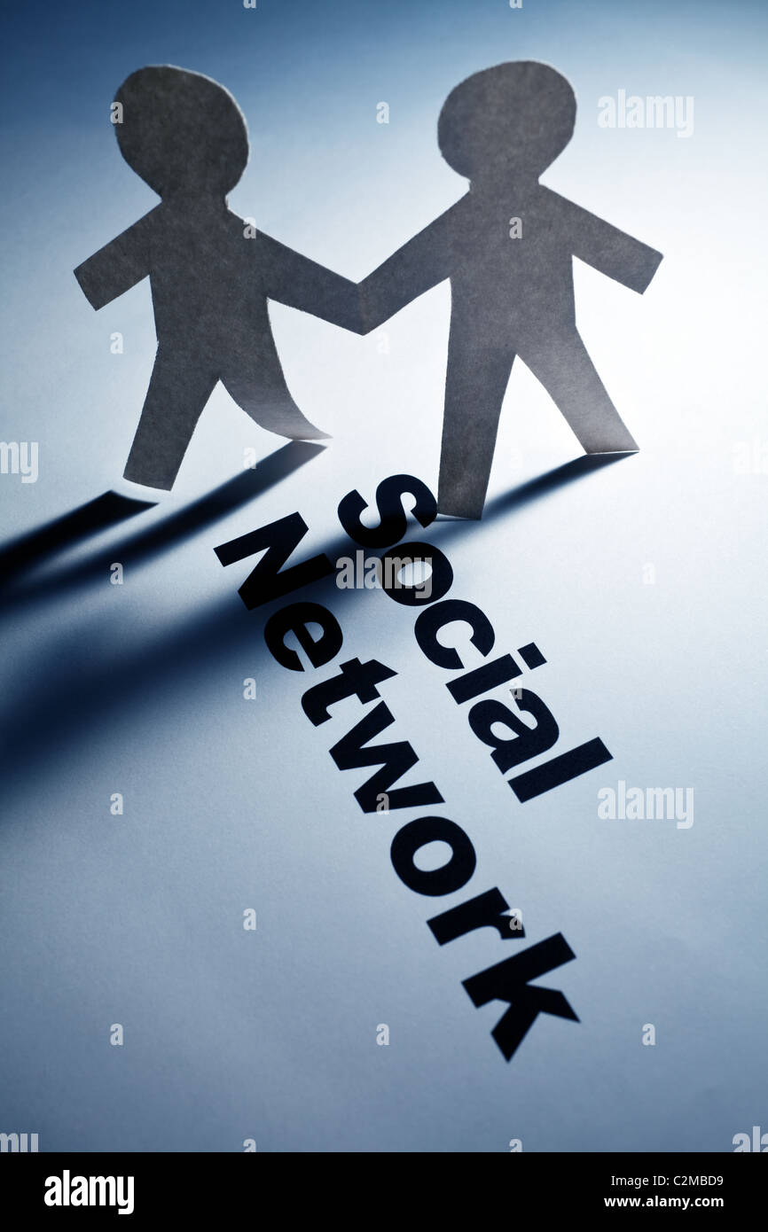 Social people silhouette hi-res stock photography and images - Alamy