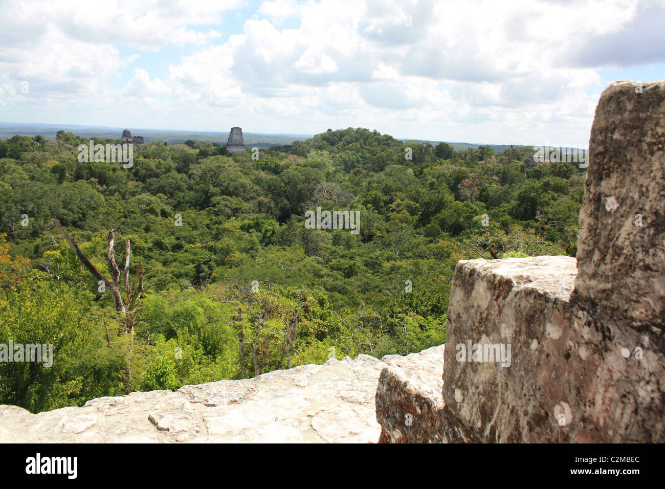 TEMPLES FROM TEMPLE IV TIKAL GUATEMALA 23 February 2011 Stock Photo - Alamy