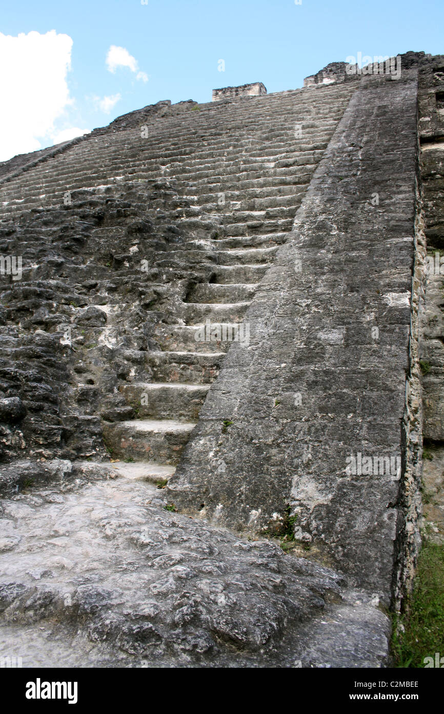 MAYAN STEPPED PYRAMID TIKAL GUATEMALA 23 February 2011 Stock Photo - Alamy