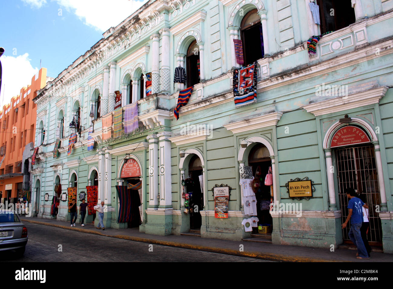COLOURFUL COLONIAL BUILDINGS MERIDA MEXICO 27 February 2011 Stock Photo ...