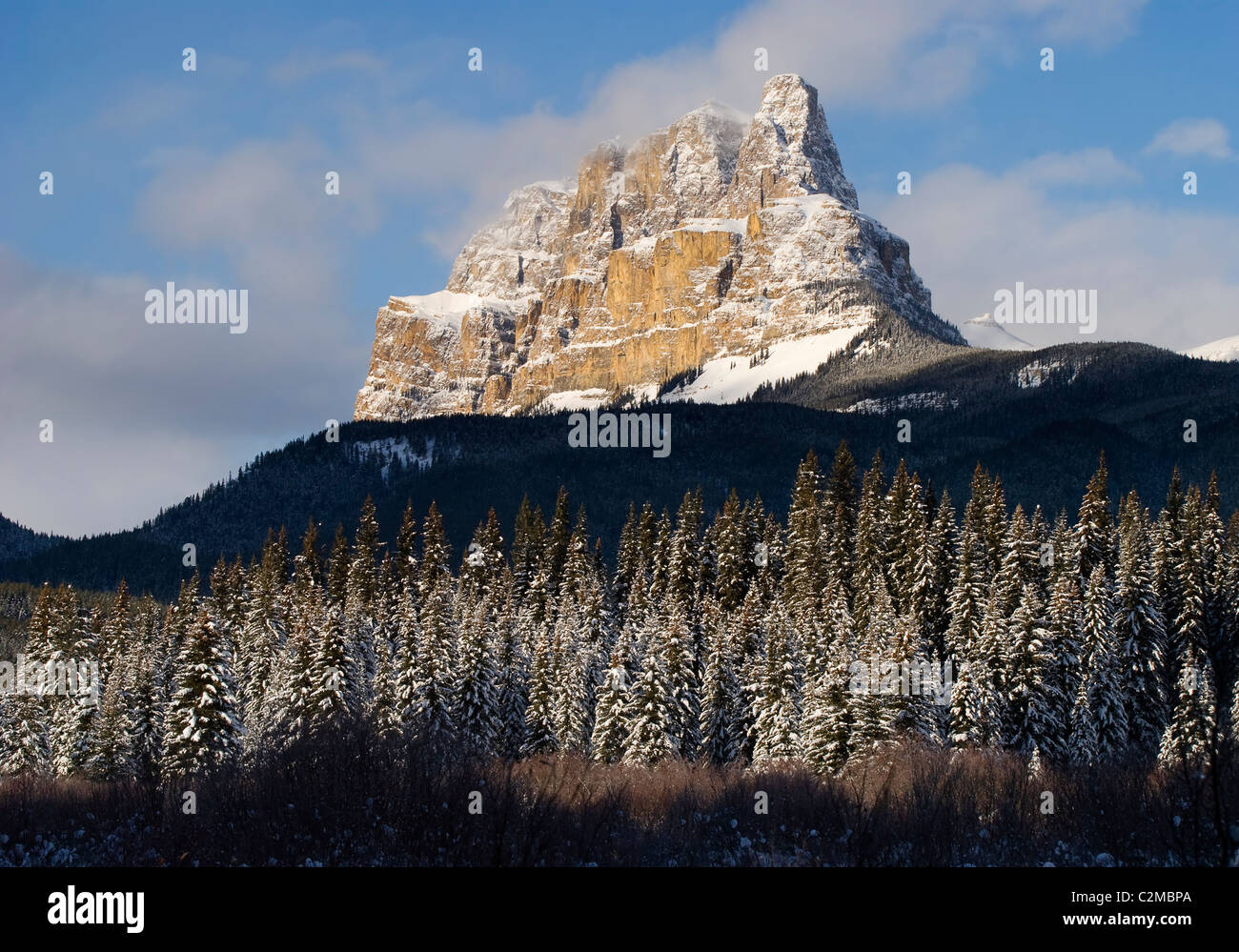 Castle Mountain, Banff National Park, Banff, Alberta Stock Photo - Alamy