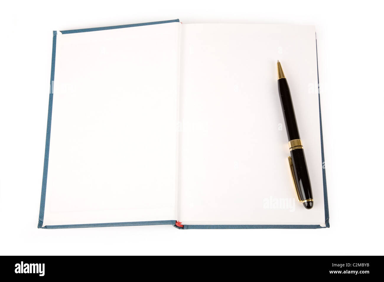 Blue cover open book Cut Out Stock Images & Pictures - Alamy