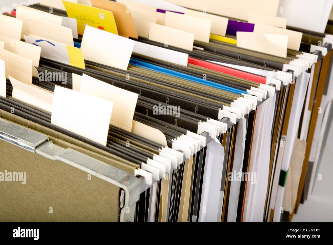 Hanging Folder and label, business concept Stock Photo - Alamy