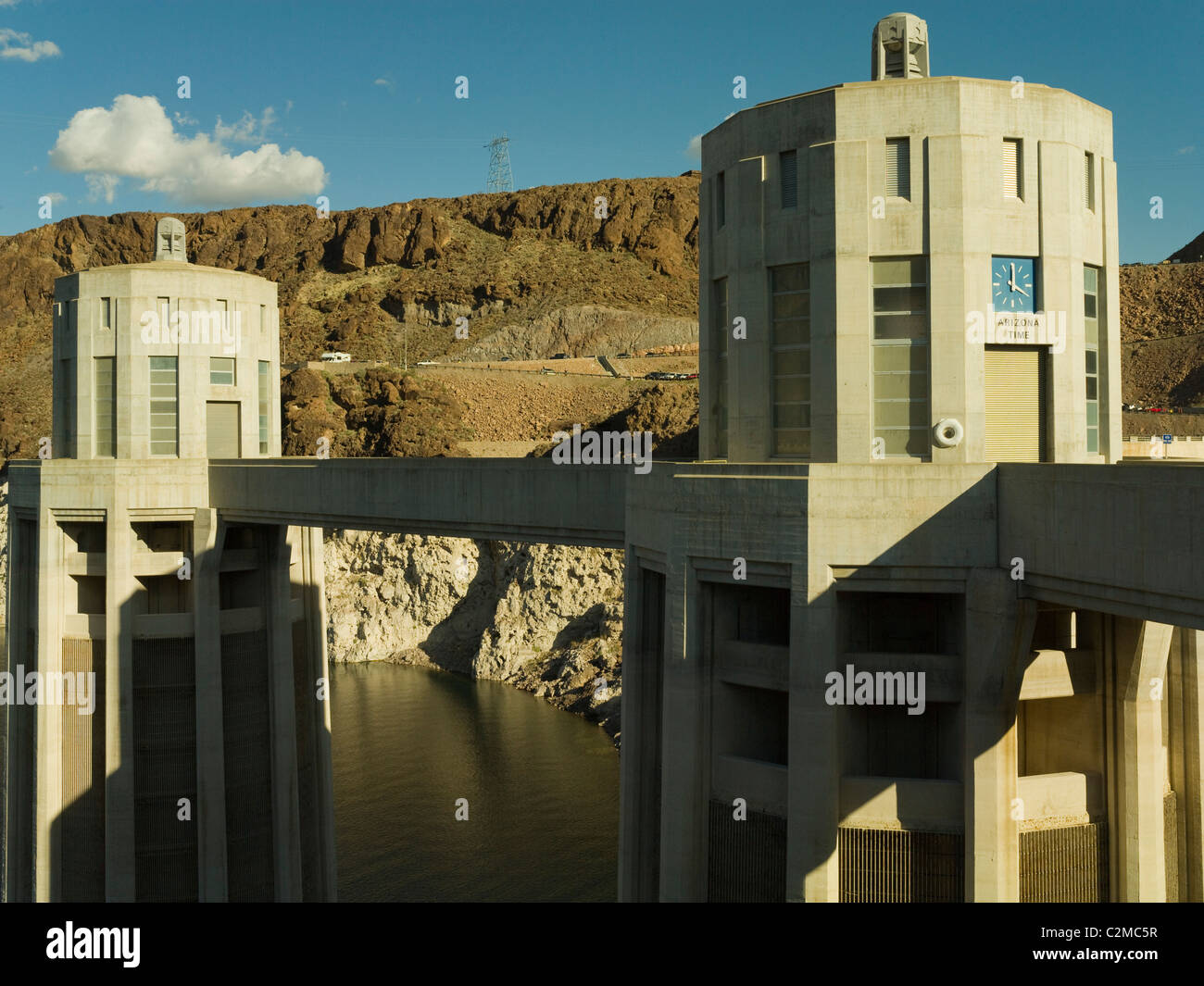 Water turbine towers, Arizona side Stock Photo - Alamy