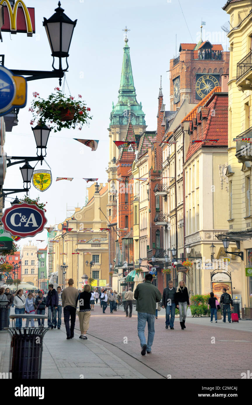 Toruń Main Street Stock Photo - Alamy