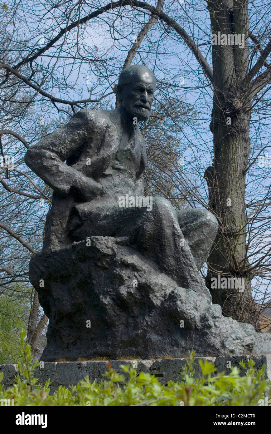 Statue of Sigmund Freud, Tavistock Institute, Belsize Park, London ...
