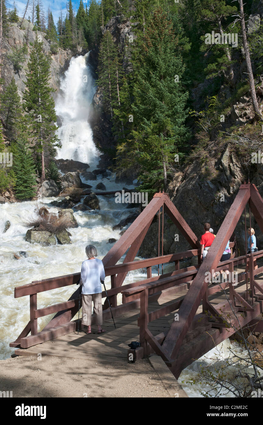 Colorado, Steamboat Springs, Fish Creek Falls, 283-foot waterfall ...