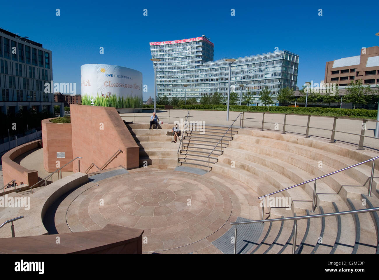 Chavasso Park, urban park near the shopping area of Liverpool One ...