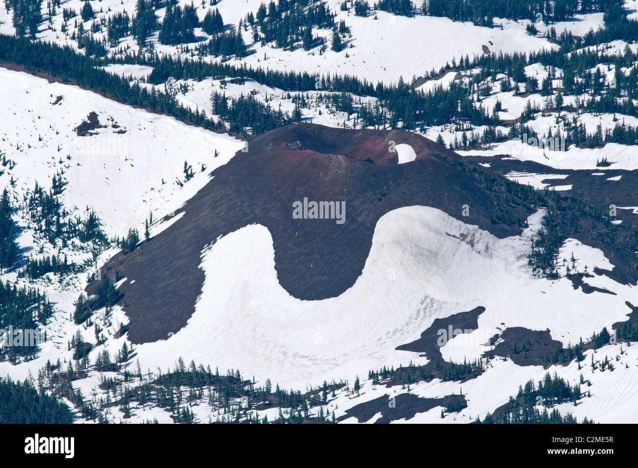 Mckenzie Lava Fields, Oregon Cascades, Oregon, Usa; Cinder Cone Stock ...