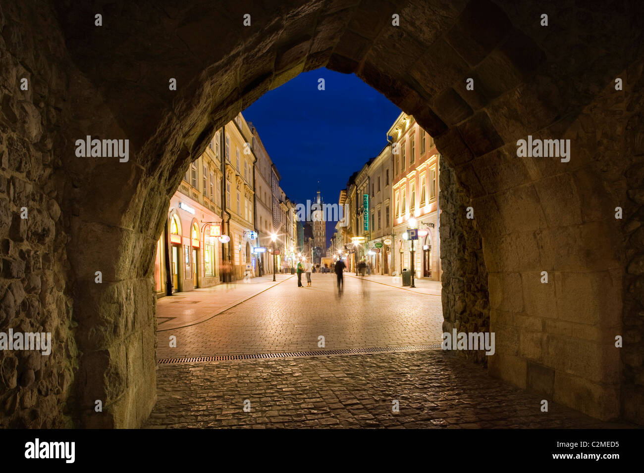 Florian gate the former entrance gate to medieval krakow hi-res stock ...